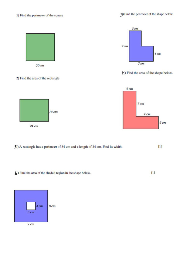 P4 Area and Perimeter 3 | PDF | Home & Garden