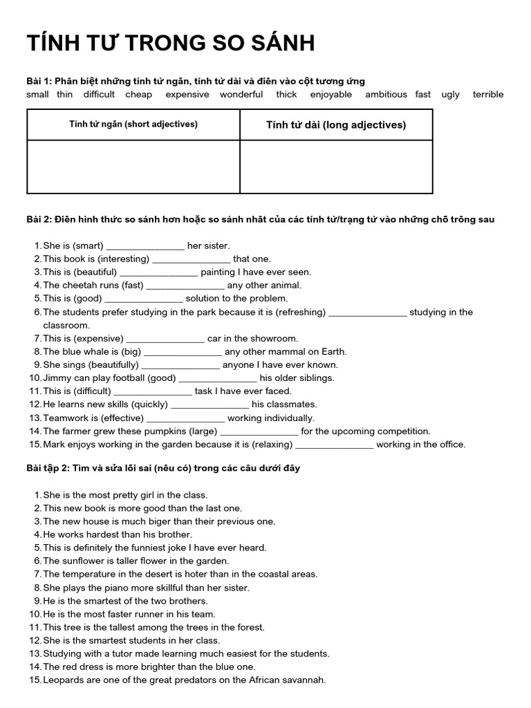 Các D NG So Sánh | PDF