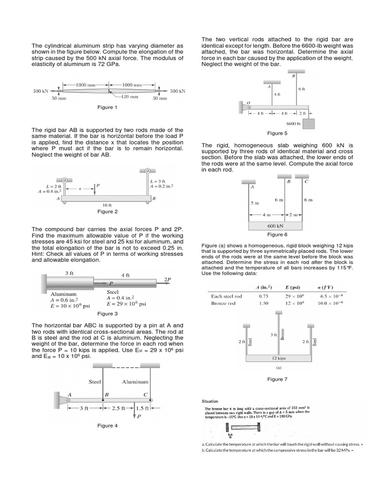 PROBSET1 Merged | PDF | Stress (Mechanics) | Bending