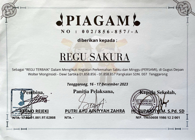 Piagam 1 | PDF