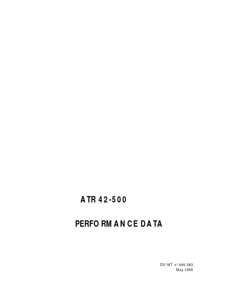 Perfo 42-500 | PDF | Aircraft | Aerospace Engineering Perfo 42-500 | PDF | Aircraft | Aerospace Engineering