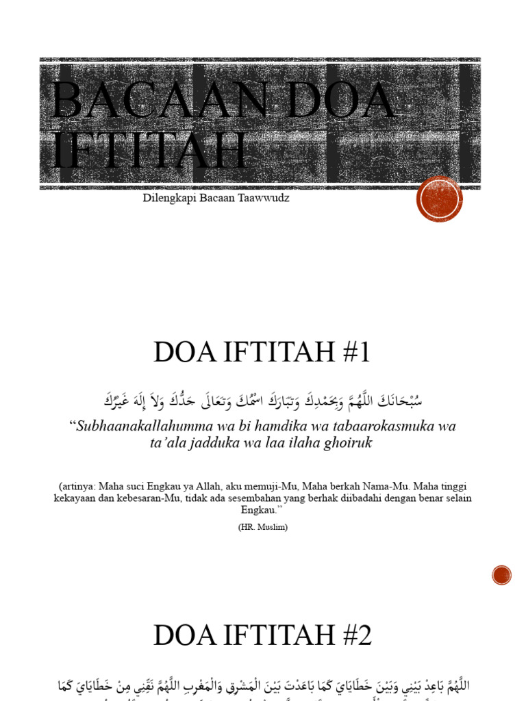 bacaan doa Iftitah | PDF