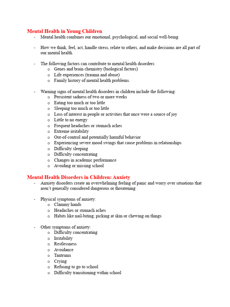 Whole Child Notes | PDF | Anxiety | Autism Spectrum