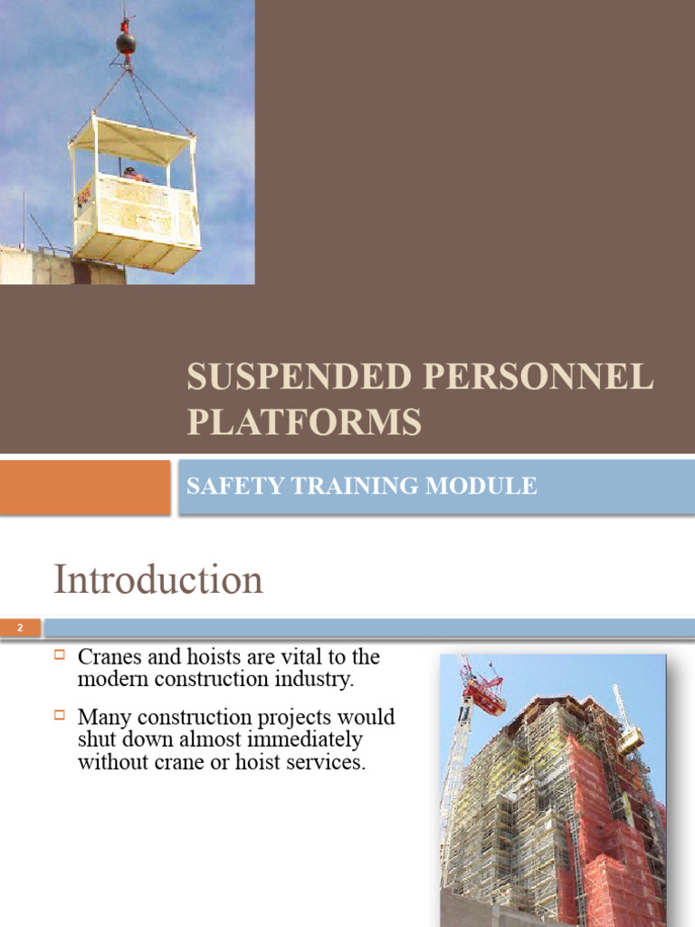 Suspended Personnel Platforms | PDF | Crane (Machine) | Elevator