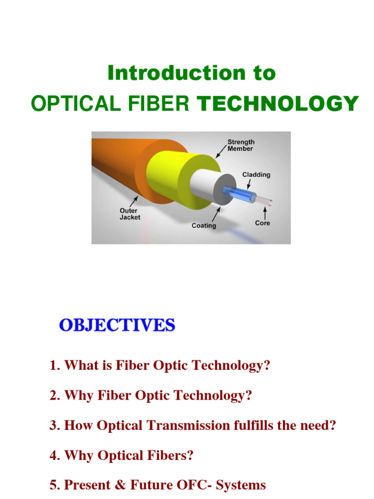 Introduction To OFC Technology 1 | PDF | Wavelength Division Multiplexing | Optical Fiber
