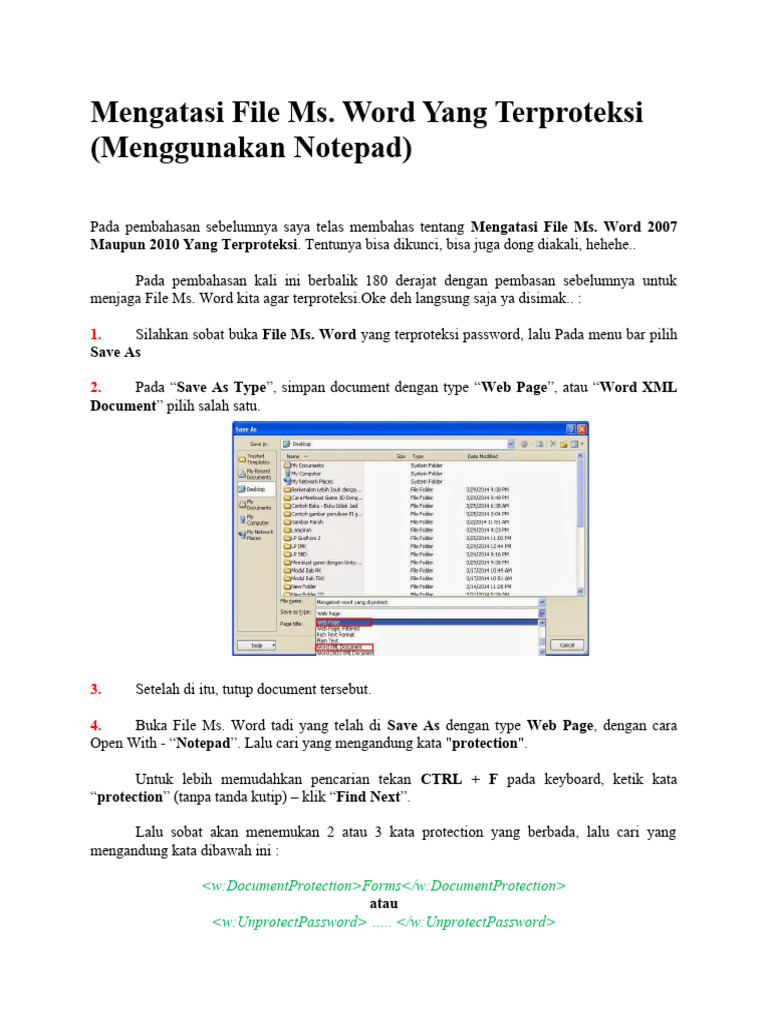 Cara Mengatasi File Ms Word Yang Terproteksi Pdf