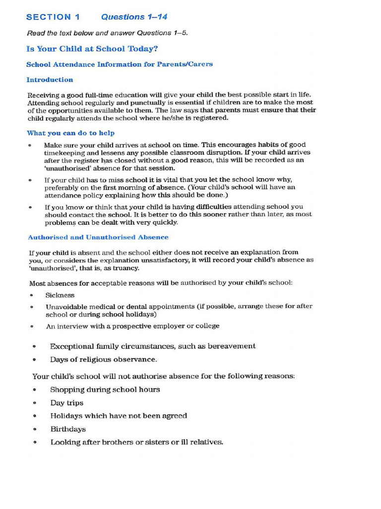 Reading Part 1 | PDF