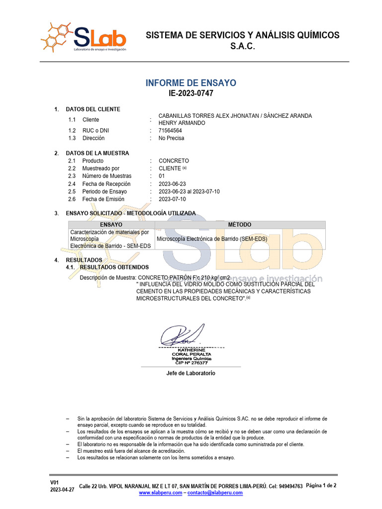Inform 1 | PDF | Química | Ciencias fisicas