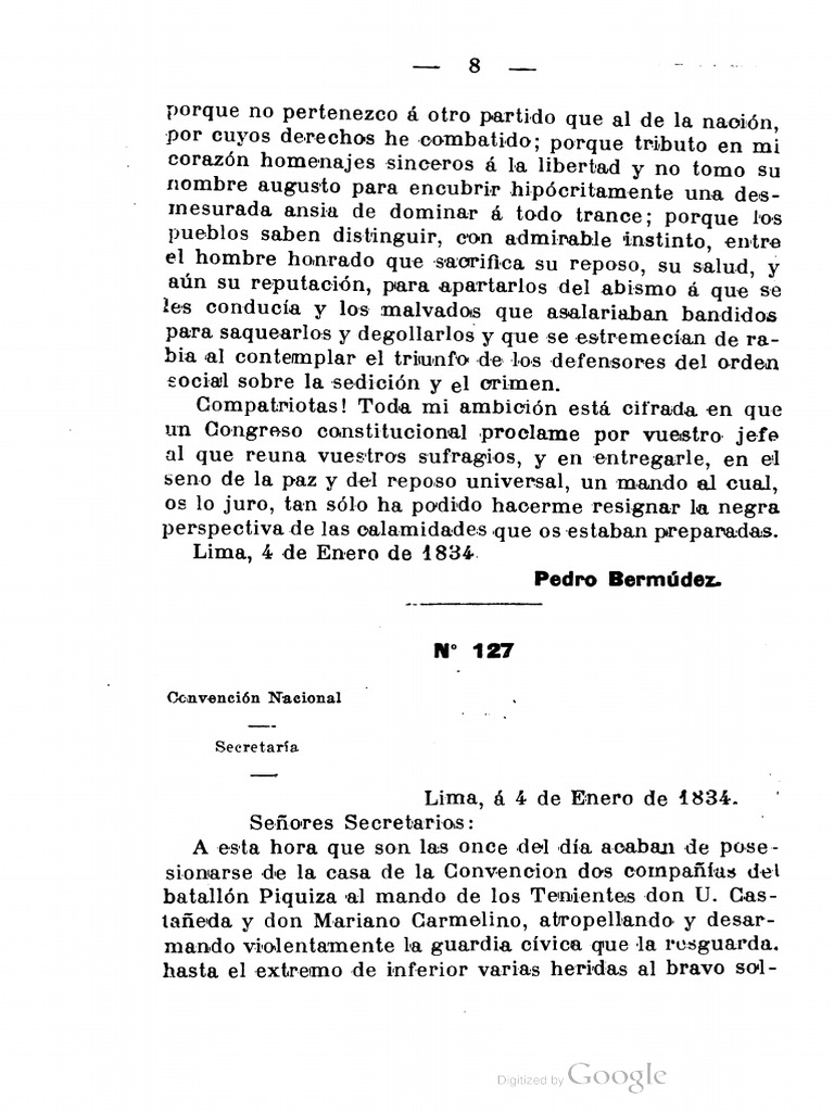 Luis Orbegoso - Documentos Mariscal Orbegoso 1 - 1908 Lima-Page198 | PDF