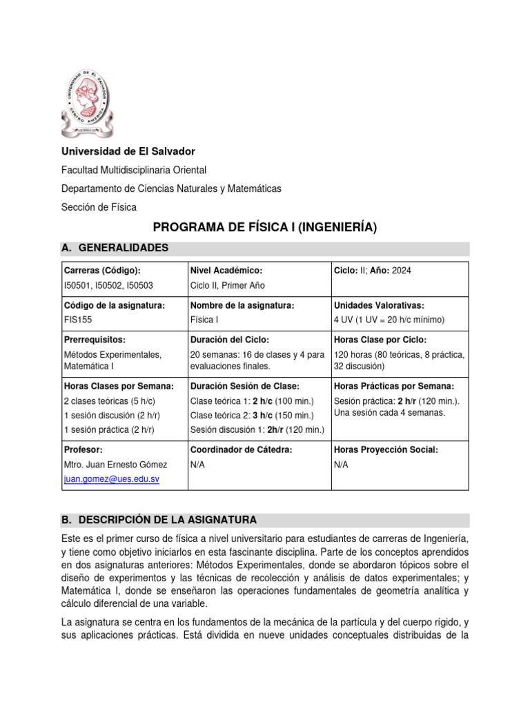 Programa de La Asignatura | PDF | Vector Euclidiano | Evaluación