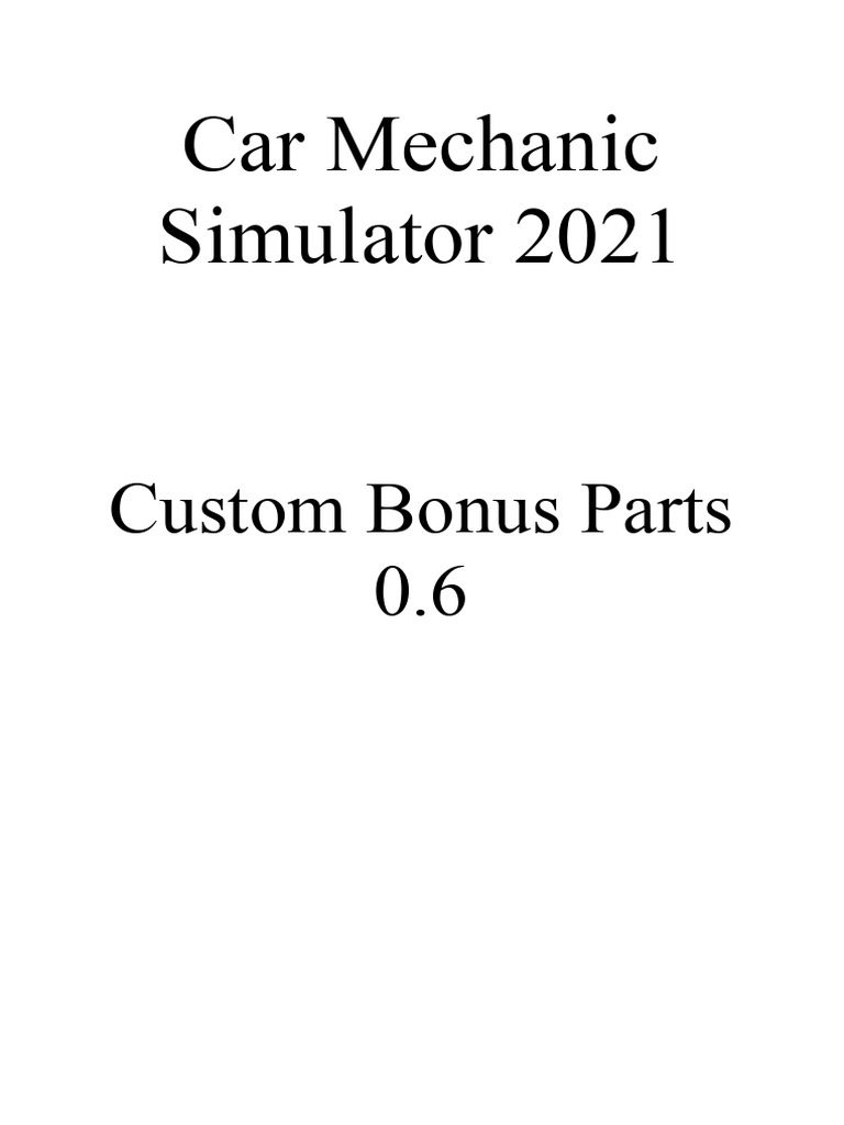 Installing Bonus Parts in CMS 2021 | PDF | Texture Mapping | 3 D ...