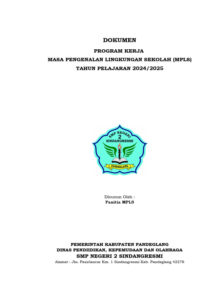 Program Kerja MPLS SMP 2024/2025 | PDF