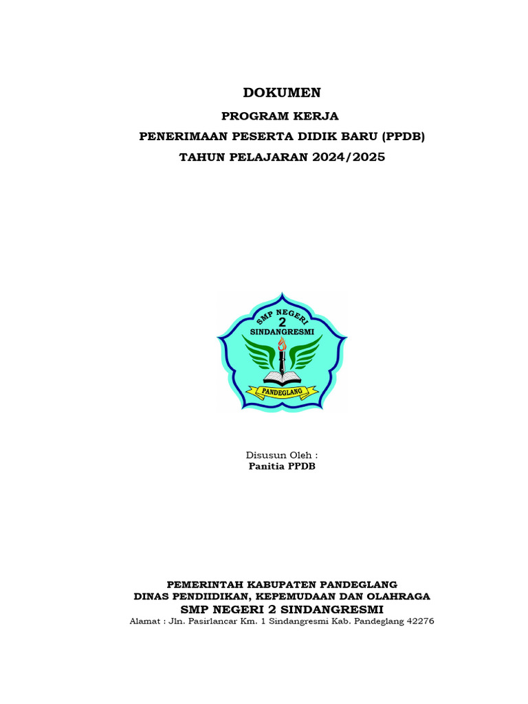 Program Kerja PPDB 2024-2025 | PDF | Pengelolaan Keuangan & Uang