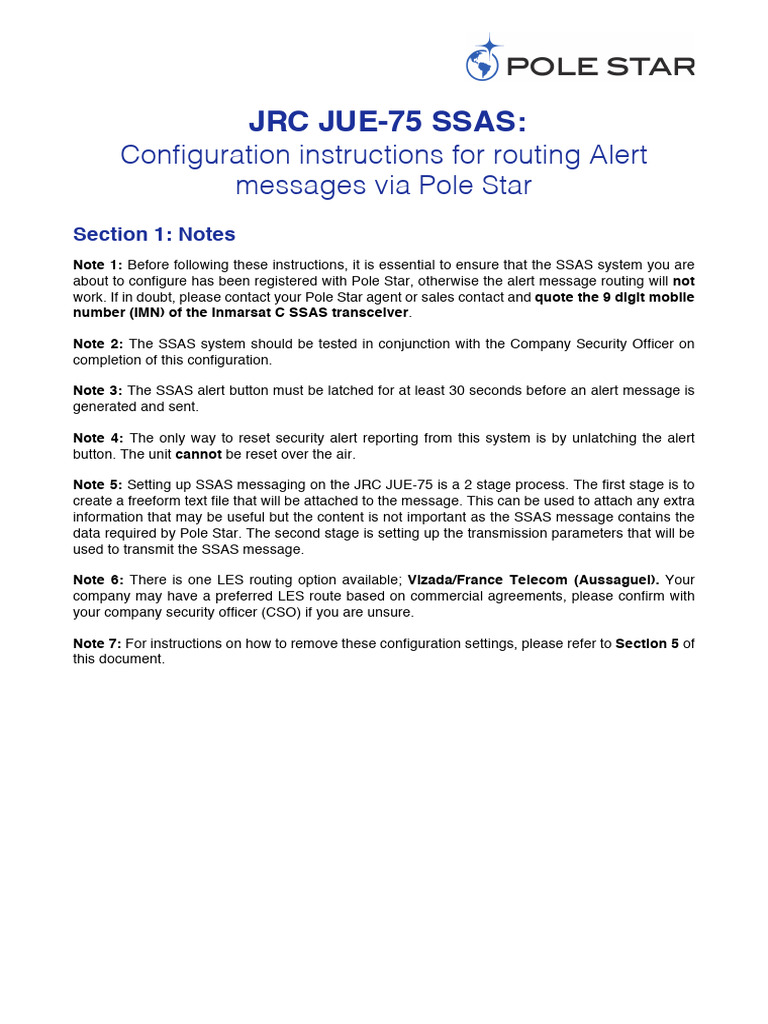 PSP-JRC - JUE75C-SSASMessageRouting v1.0 | PDF | Ascii | Computer Terminal