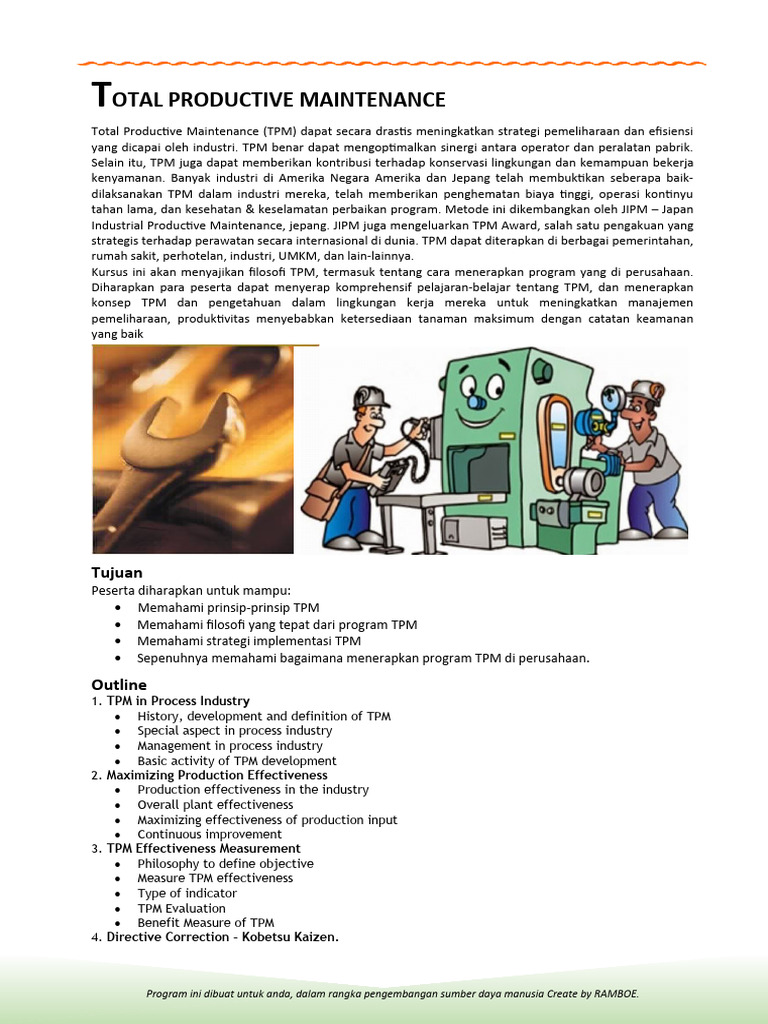 Brochure Total Productive Maintenance | PDF