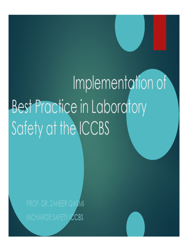 ICCBS Laboratory Safety Practices | PDF | Laboratories | Waste
