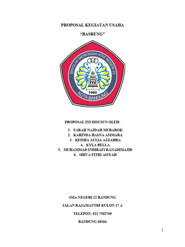 Proposal Kegiatan Usaha | PDF | Bisnis