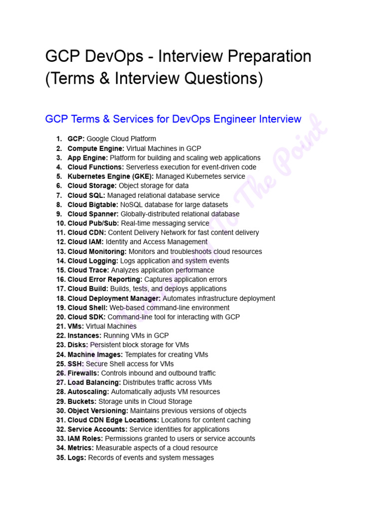 GCP DevOps - Interview Preparation Guide | PDF | Cloud Computing ... GCP DevOps - Interview Preparation Guide | PDF | Cloud Computing ...