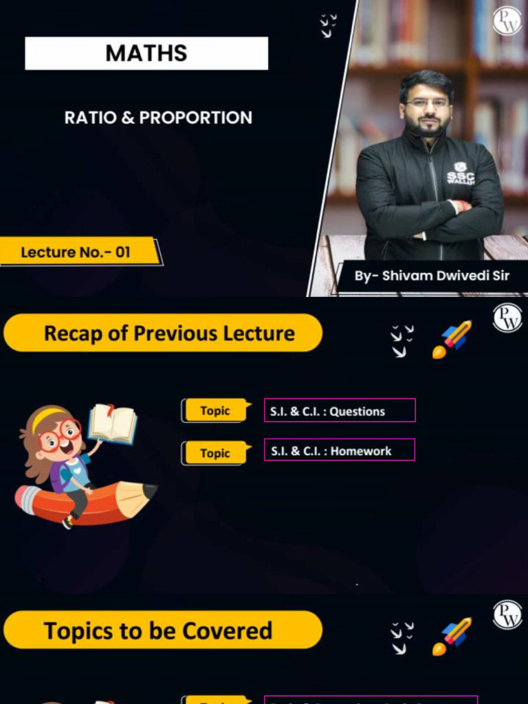 Ratio & Proportion 01 - Class Notes | PDF