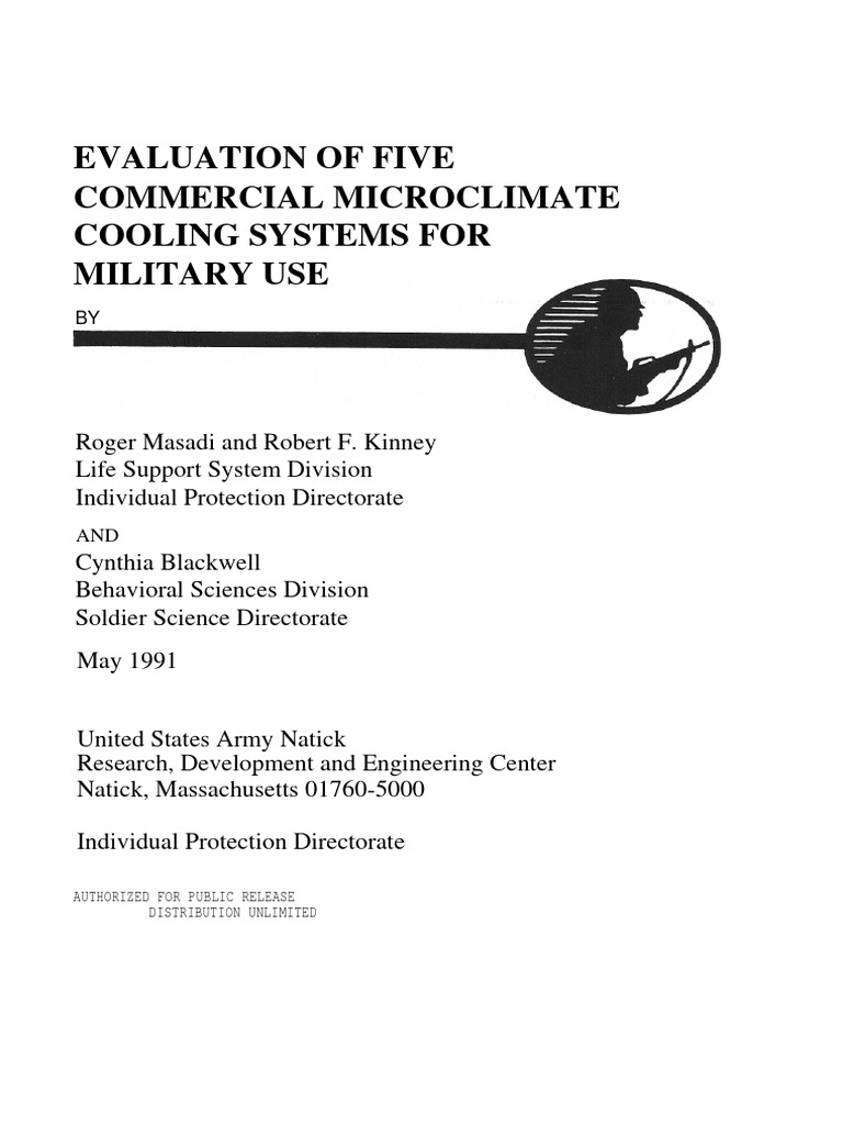 Military Microclimate Cooling Systems | PDF