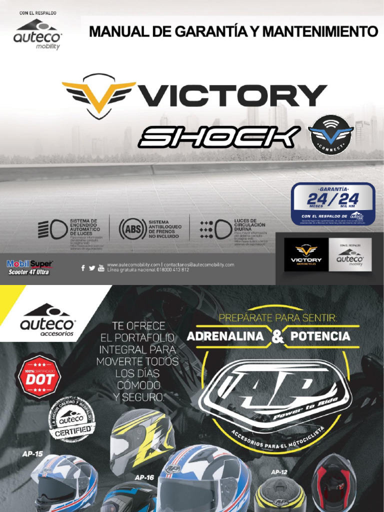 Manual de Garantia y Mantenimiento Victory Shock | PDF | Cambiar ...