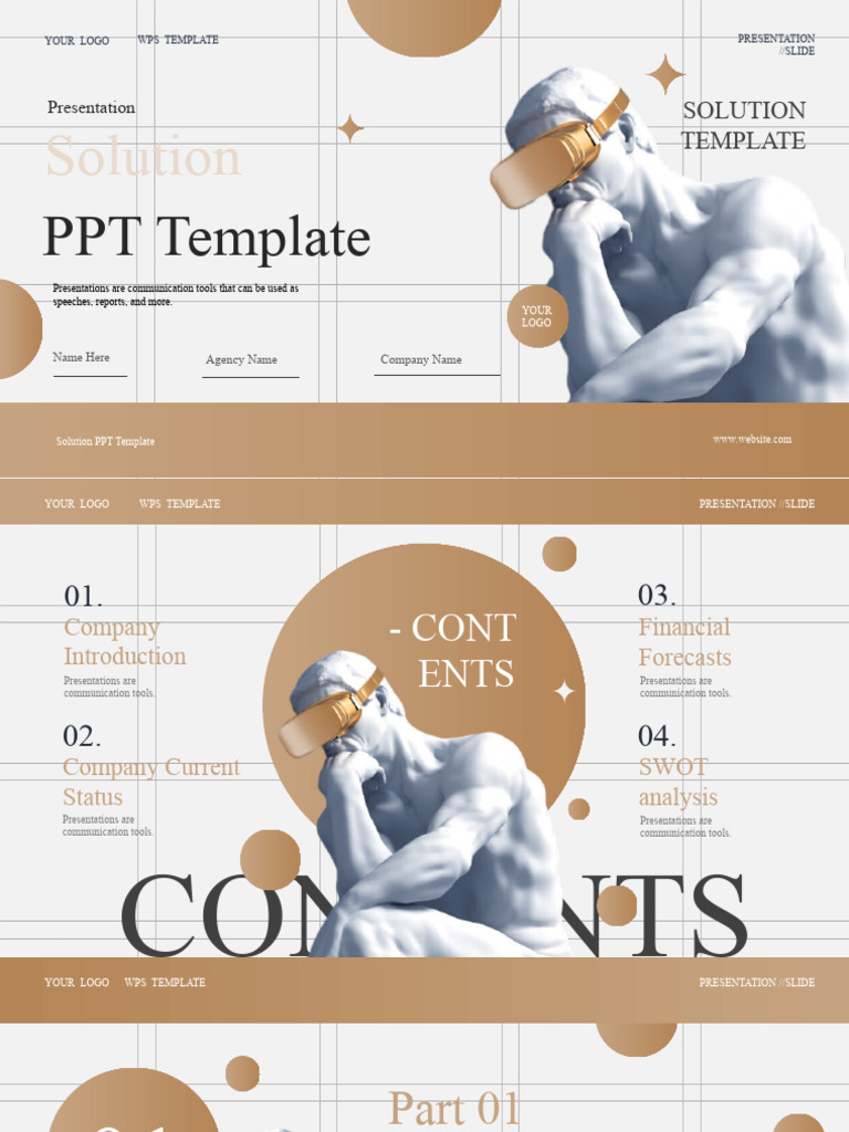 Solution: PPT Template | PDF | Learning | Human Communication