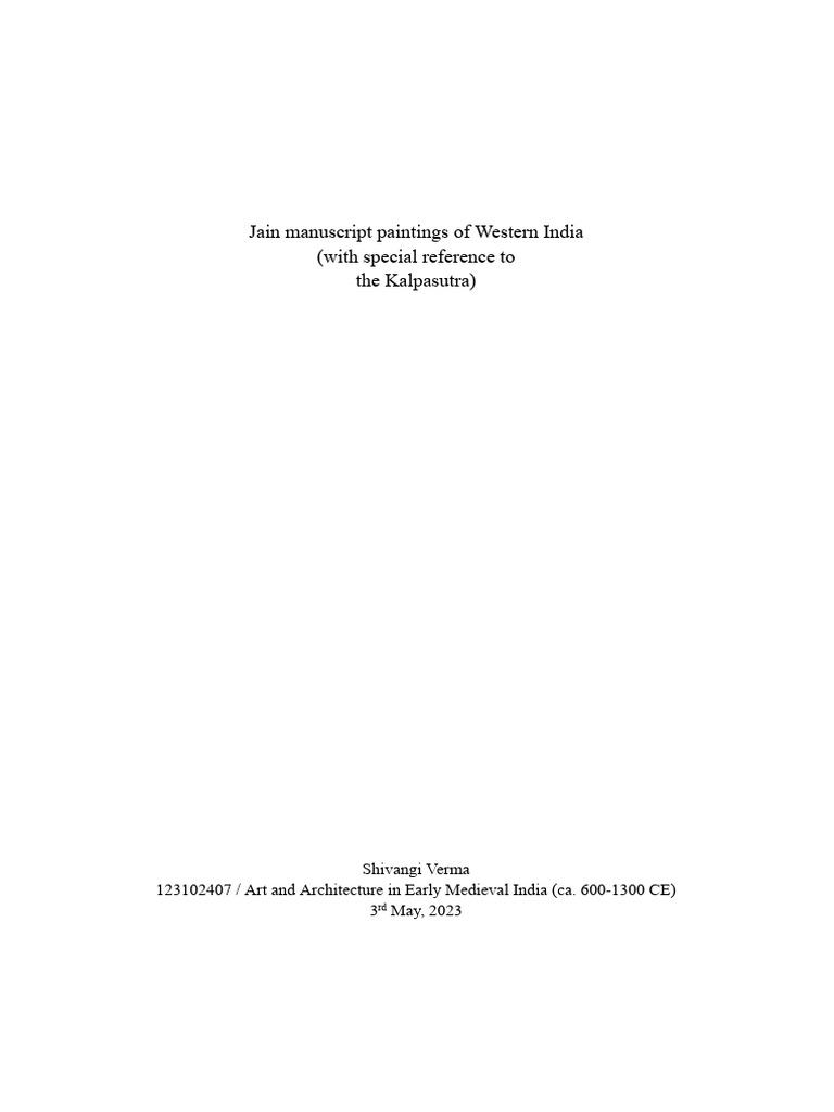 Jain Manuscript Paintings of Western India | PDF | Paintings