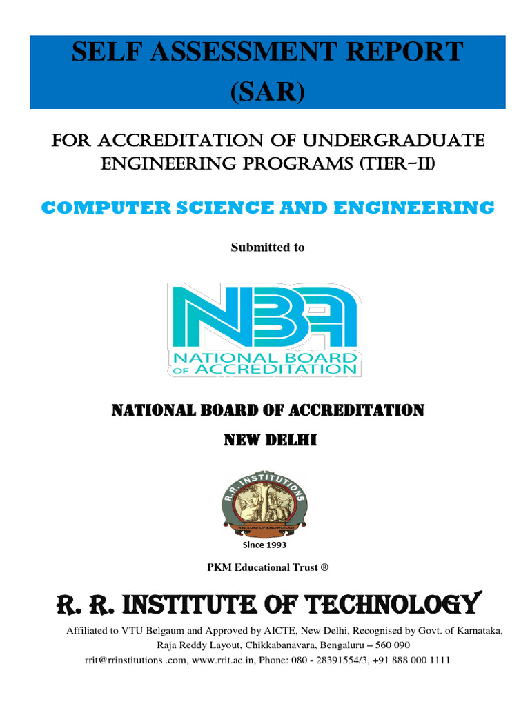 Accreditation Report for CSE Program | PDF | Engineering | Computer Science
