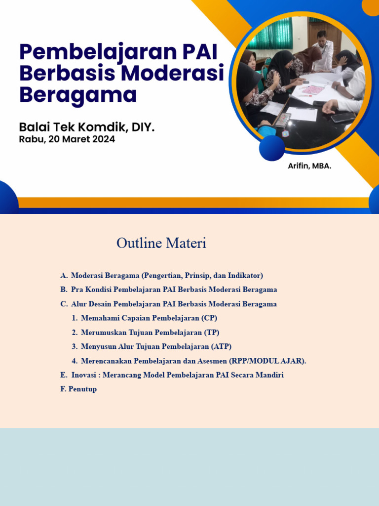 Pembelajaran PAI Berbasis Moderasi Beragama | PDF | Karier & Perkembangan