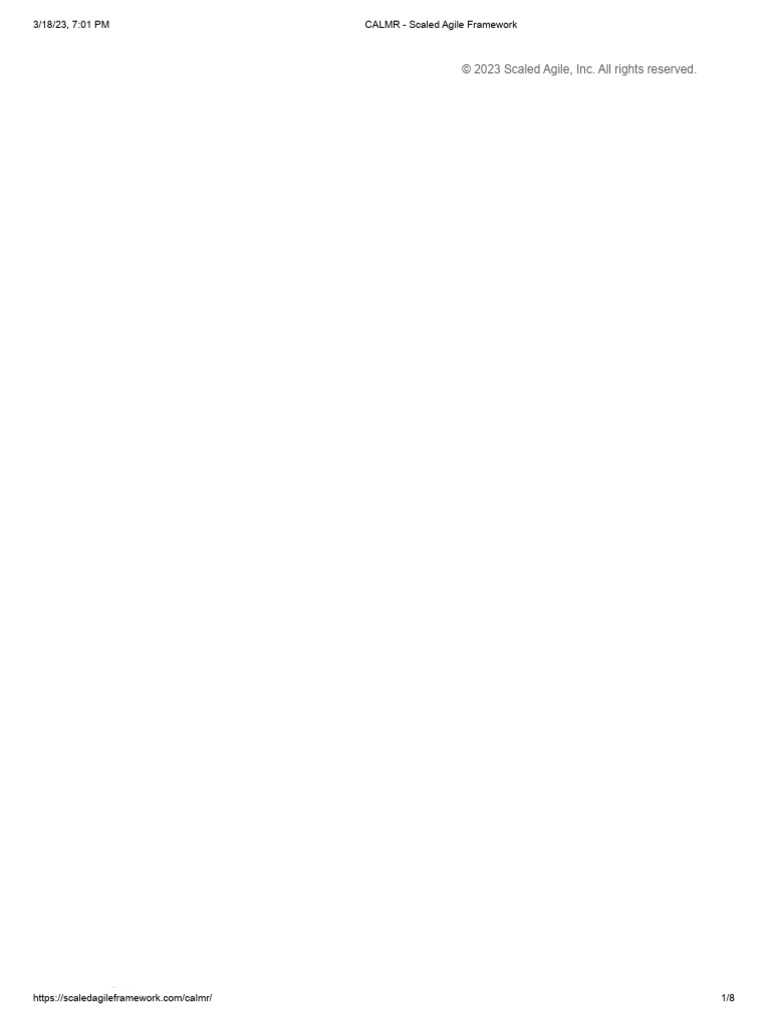 CALMR: DevOps Mindset for SAFe | PDF | Agile Software Development ...