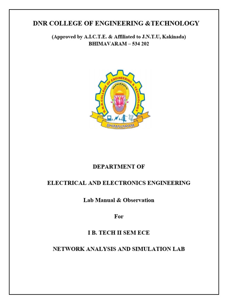 Nas Lab | PDF | Electrical Network | Network Analysis (Electrical Circuits)