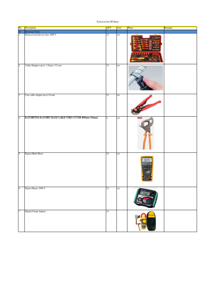 D. Electrical Tools | PDF