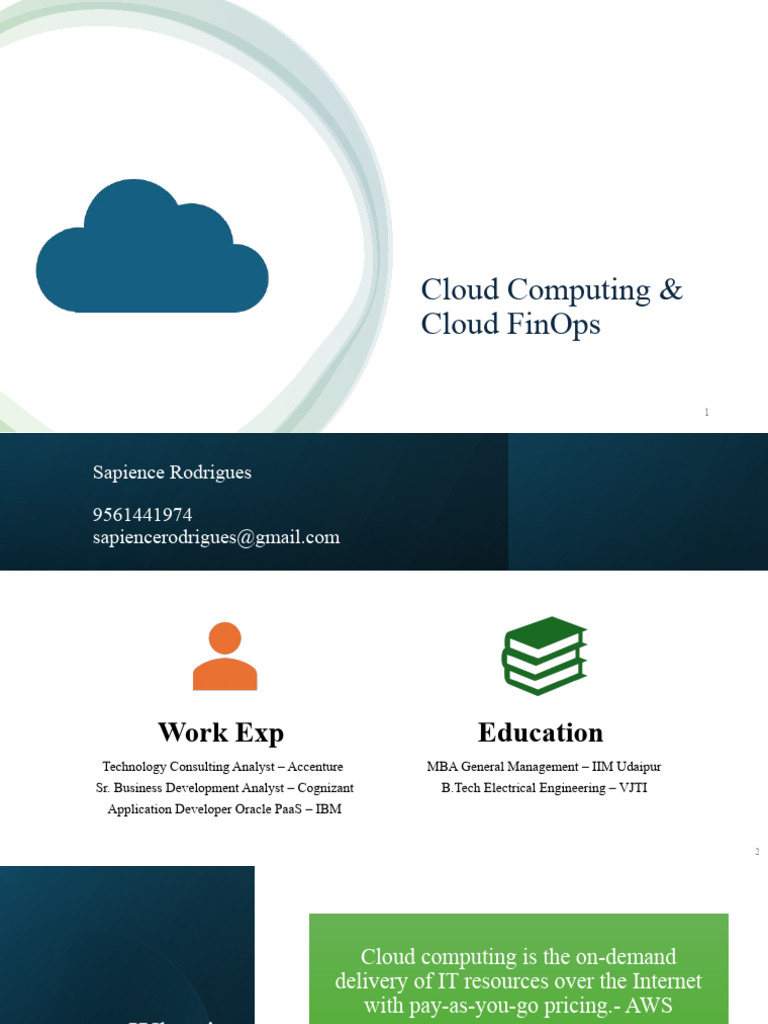 FinOps Intro-1 | PDF | Cloud Computing | Software As A Service