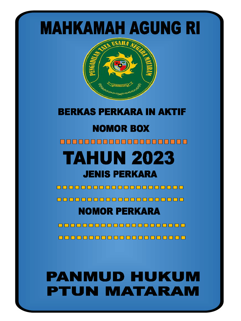 Label Boks Berkas PDF | PDF