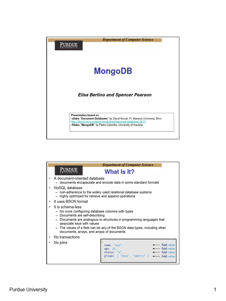 Mongo DB | PDF | Json | Databases