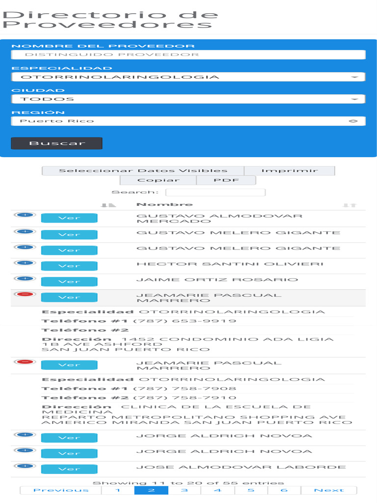 First Medical Proveedores 2025 List | PDF