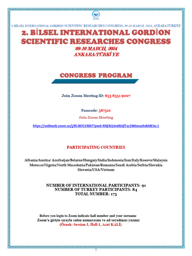 Gordion Kongre Programı | PDF | Adsorption