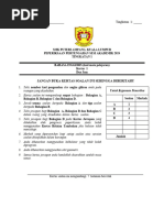 Contoh Muka Depan Soalan Peperiksaan | PDF