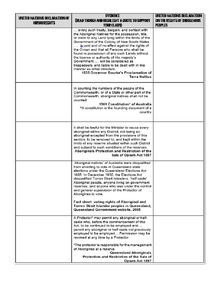 1 UDHR & UNDRIP Activity | PDF