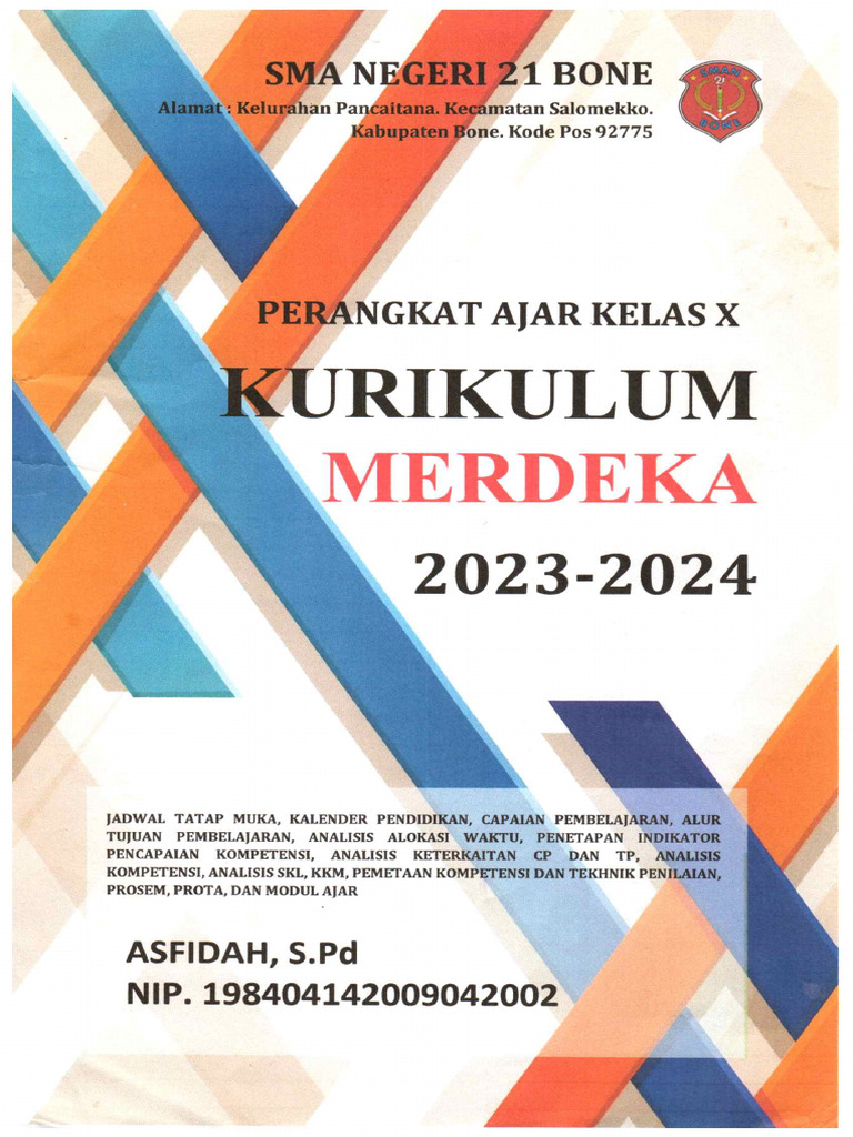 Perangkat Ajar Matematika Kelas X (Kurikulum Merdeka) | PDF