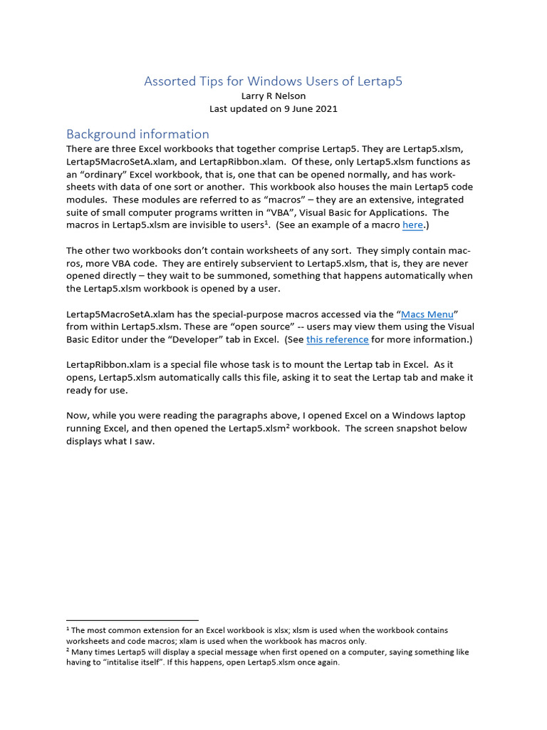 Tips For Windows Users Pdf Microsoft Excel Visual Basic For