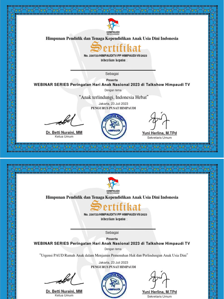 Sertifikat HT-1 | PDF