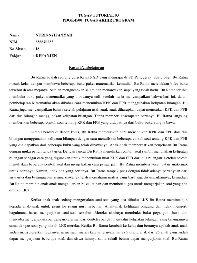 Tugas TAP | PDF | Karier & Perkembangan | Kesehatan Holistik