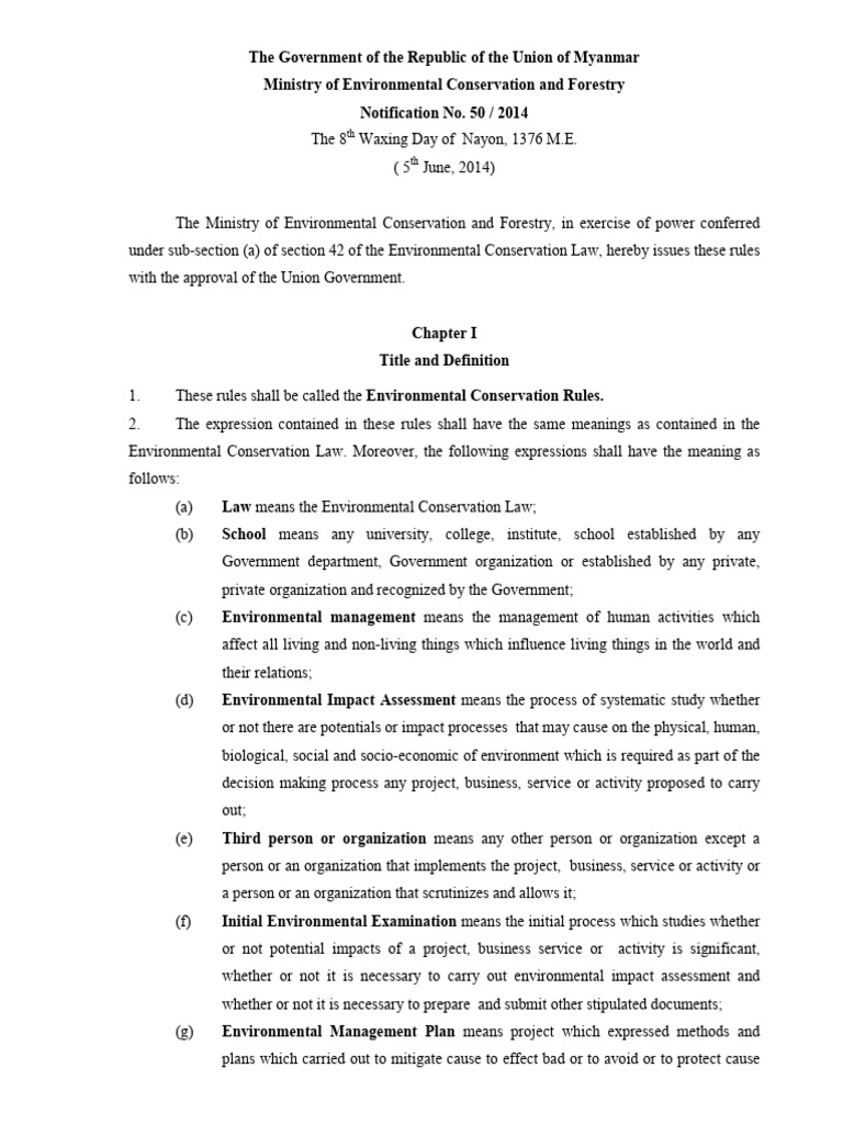 EC Rules Eng Version | PDF | Environmental Impact Assessment | Waste