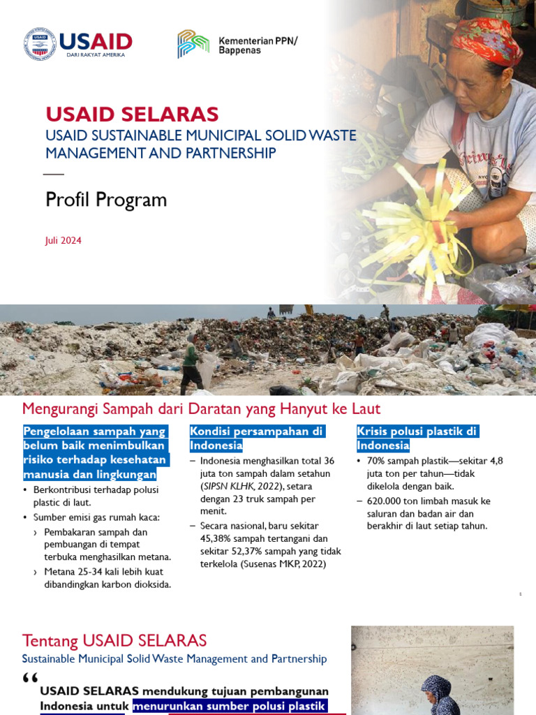 Program USAID Selaras untuk Pengelolaan Sampah | PDF | Sains & Matematika