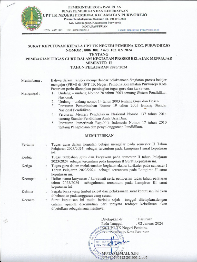 SK PBM Tapel 2023-2024 SMT 2 | PDF