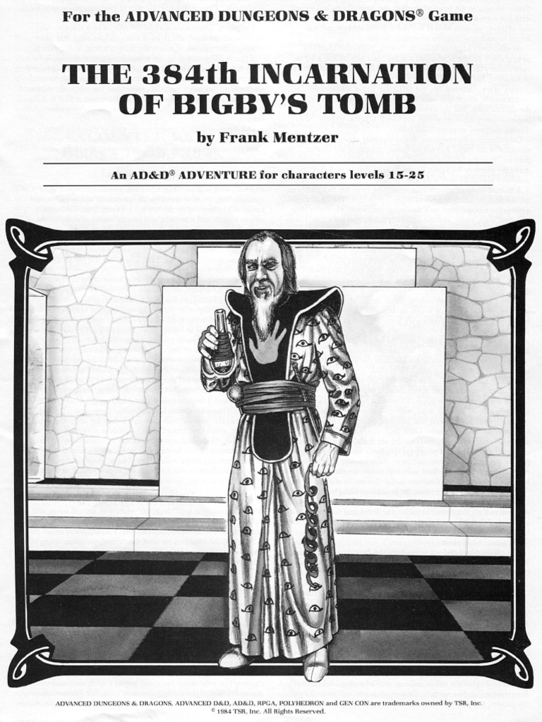 ADnD R6 The 284th Incarnation of Bigby's Tomb 1st Edition | PDF ...