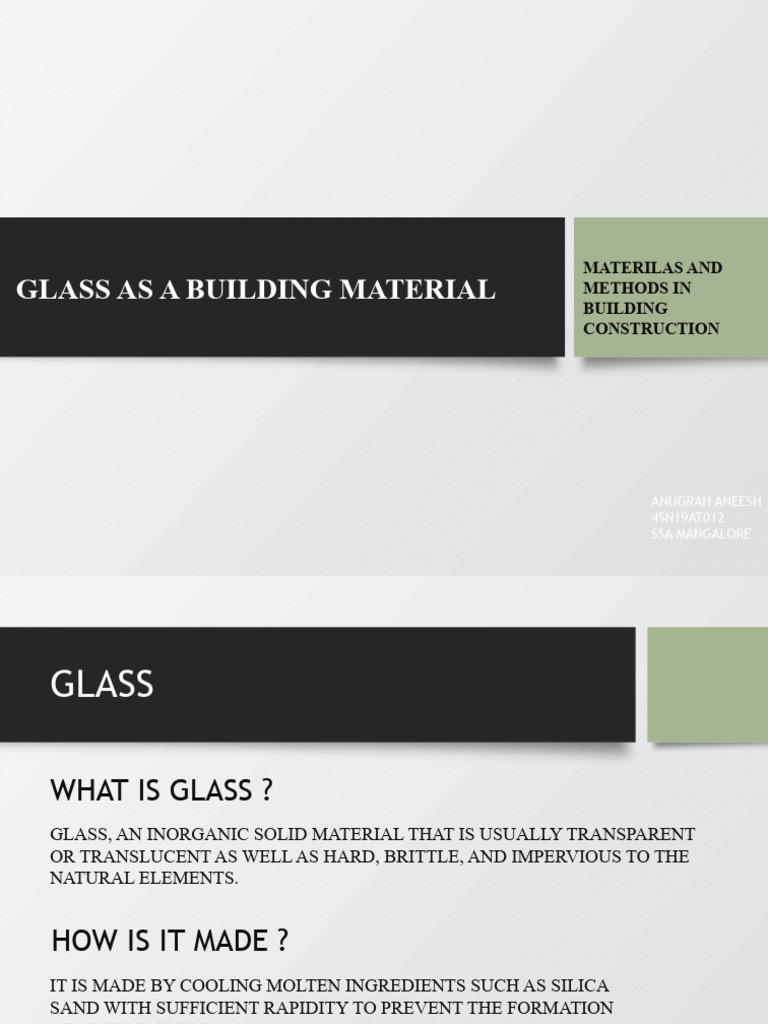 GlassPPT | PDF | Glasses | Building Materials