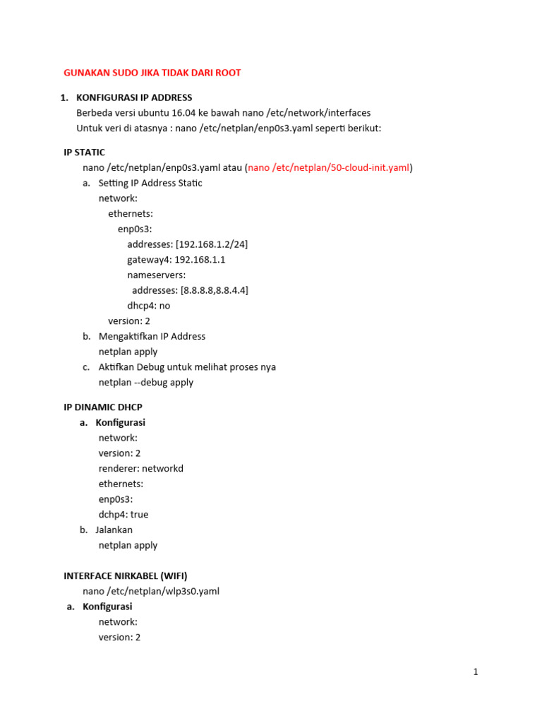 Konfigurasi Ubuntu 18.04 | PDF | Sudo | World Wide Web