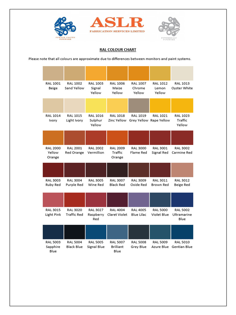 RAL Colours | PDF | Blue | Green